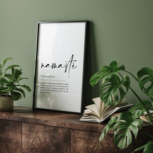 Namasté Print, Namasté Poster, Namaste Art Prints, Yoga Studio Wall Art ...