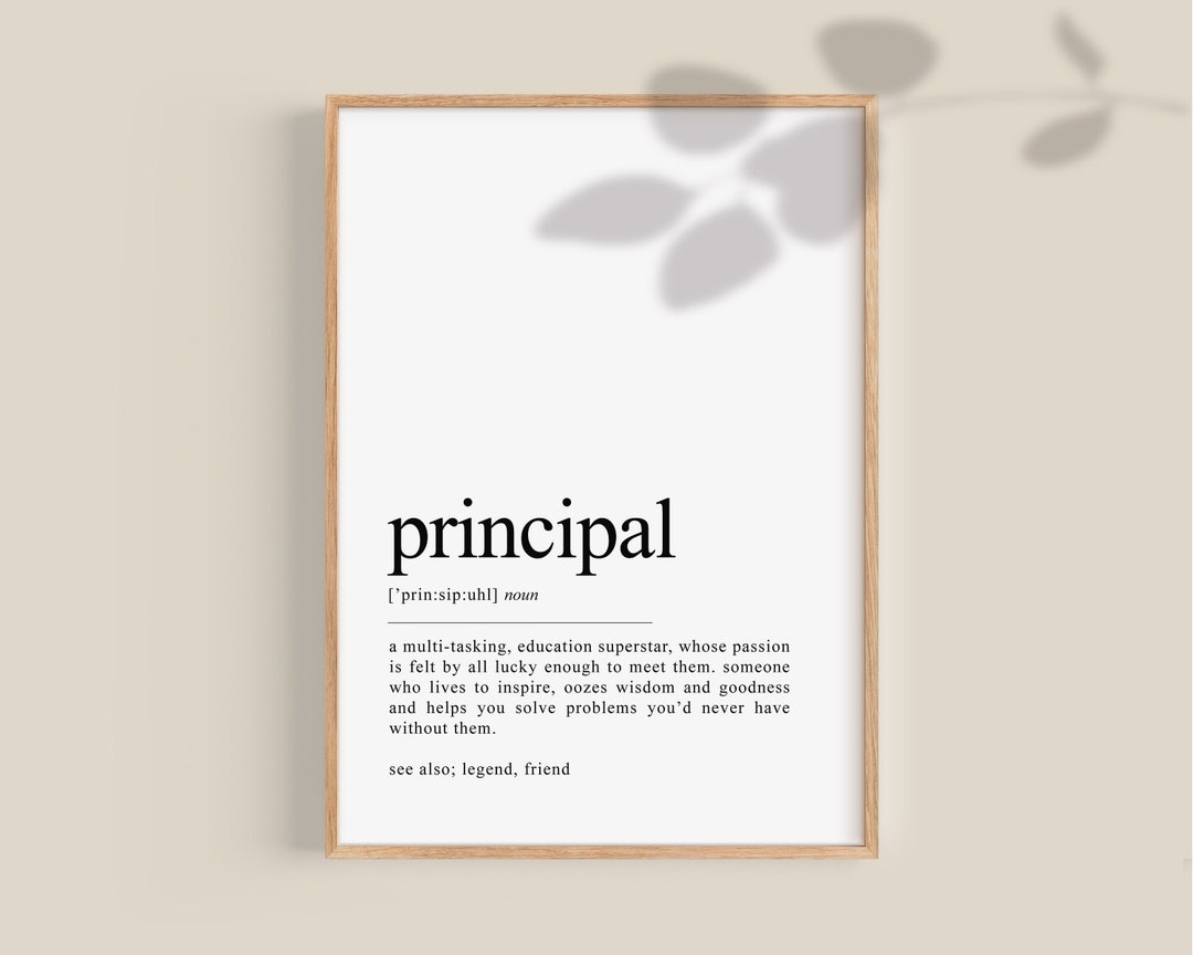 Principal Definition Print, School Principal Gift, Gift for Principal ...