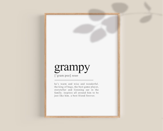 Grampy Gifts Grampy Definition Print Gifts for Grampy | Etsy