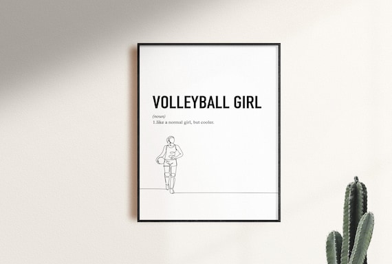 Volleyball Prints Volleyball Poster Volleyball Girl Wall - Etsy