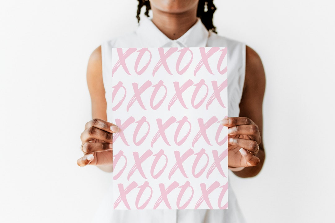 Hugs and Kisses Print X and O Print Bedroom Poster XO Teen Girl Wall ...