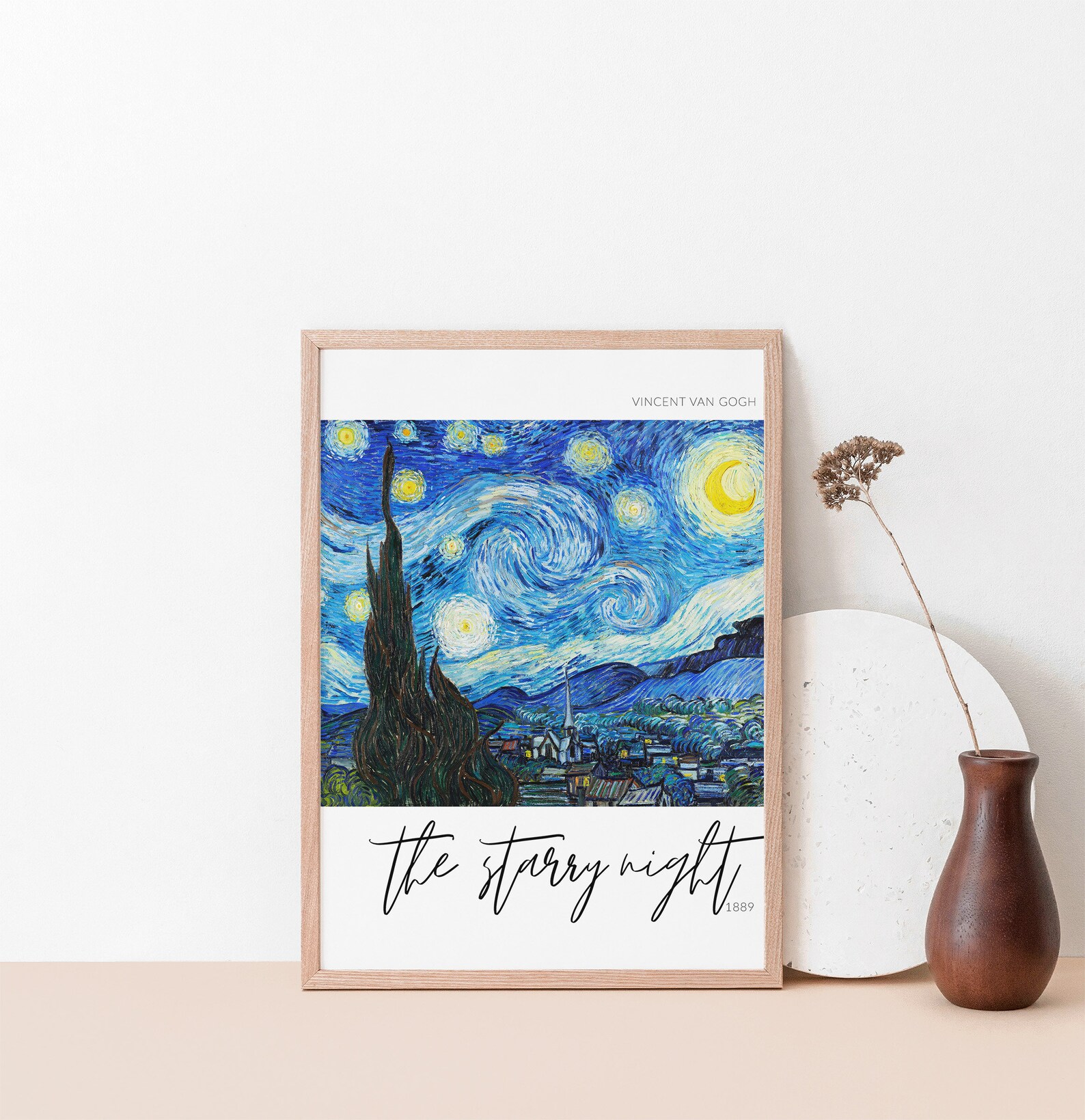Van Gogh Starry Night Print, Famous Painting Wall Art (digital Download ...