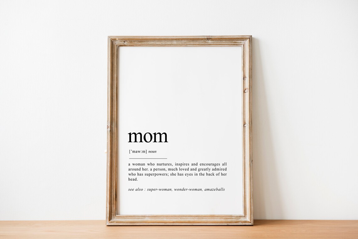 Mom Definition Gift Gifts for Mom Mom Gifts Mother's - Etsy Ireland