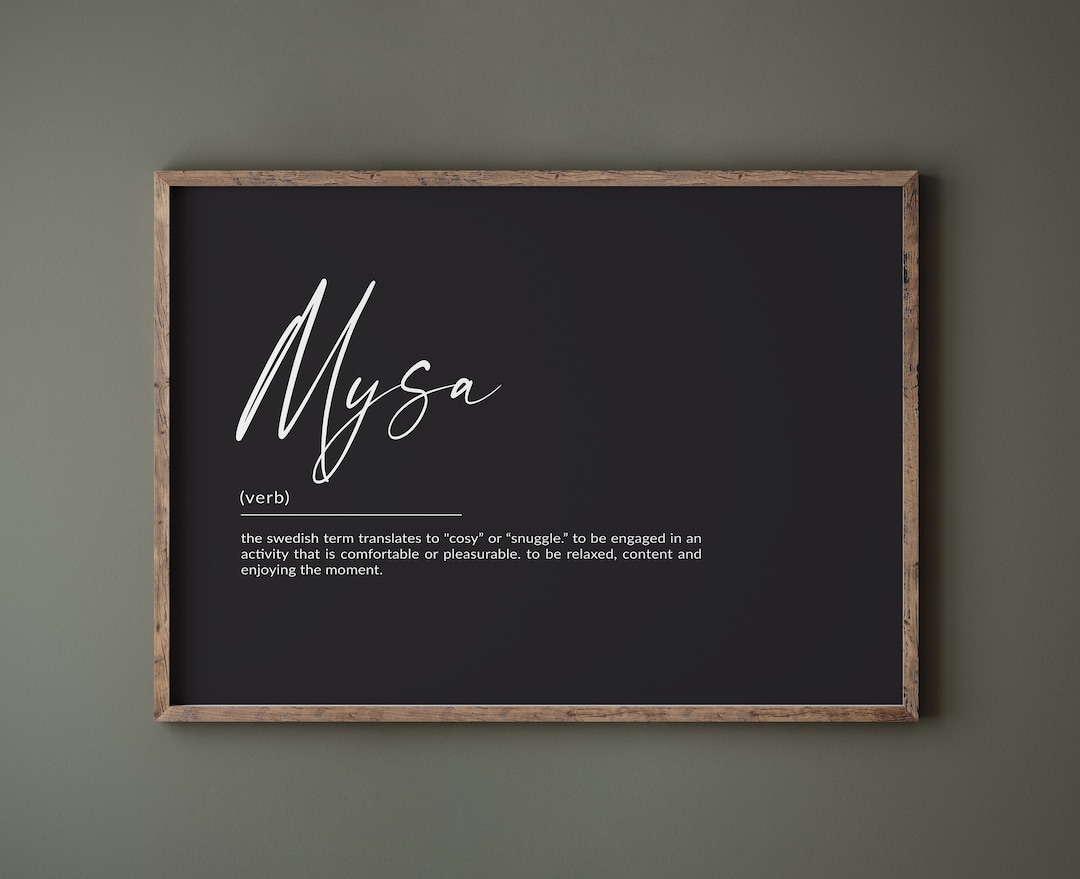 Mysa Print, Mysa Definition Poster, Mysa Gift, Mysa Sign, Scandi Print ...