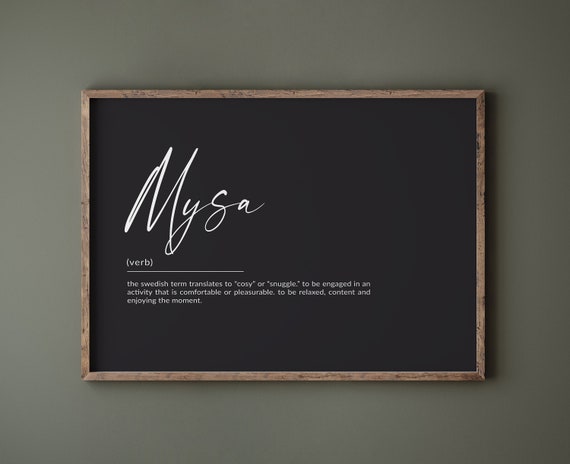 Mysa Print Mysa Definition Poster Mysa Gift Mysa Sign | Etsy