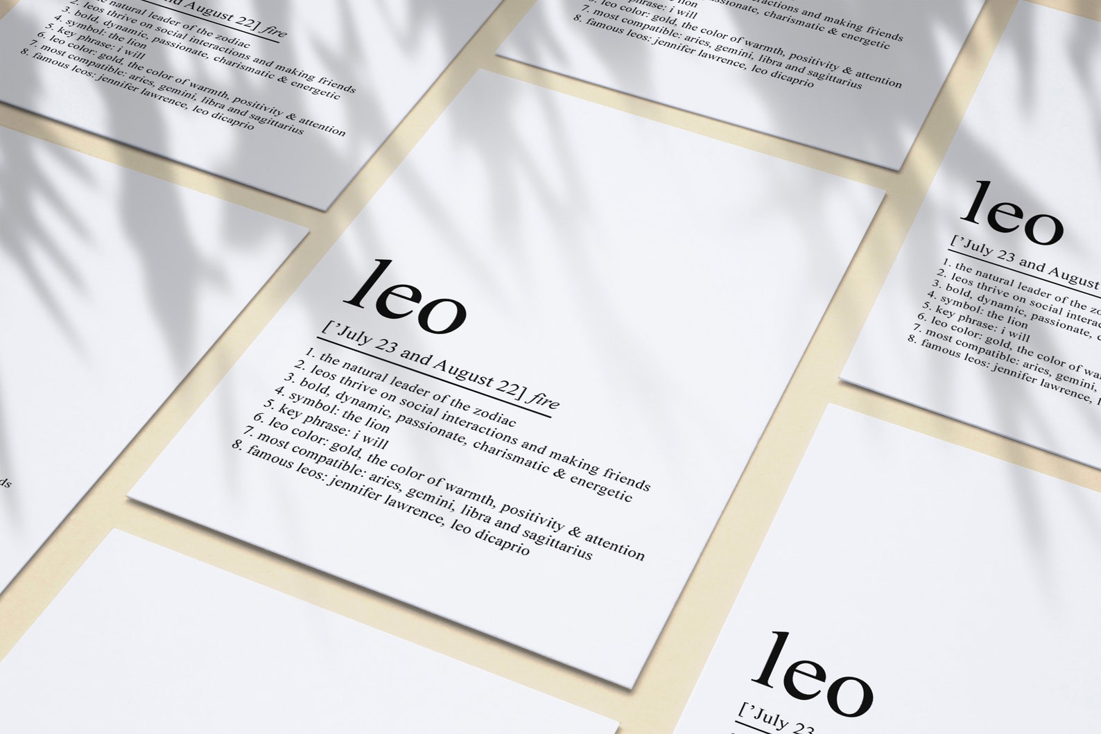Leo Definition Print Leo Gifts Leo Print Leo Decor Zodiac - Etsy