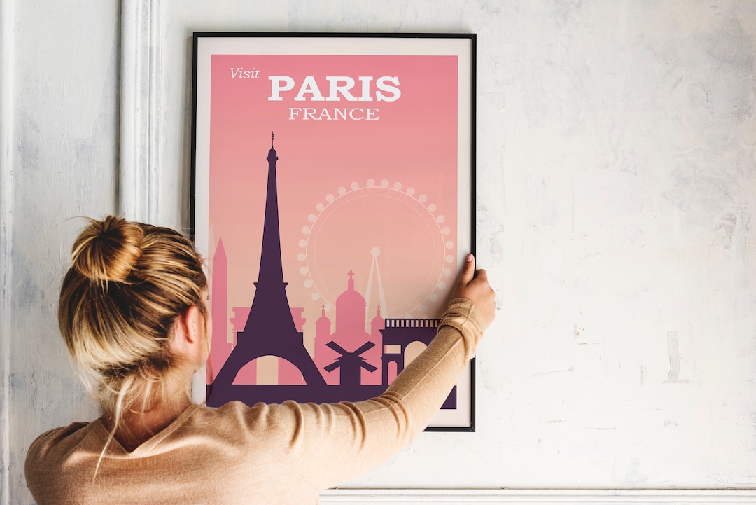 Paris Poster, Travel Poster, Paris Print, Paris Wall Art, Eiffel Tower ...