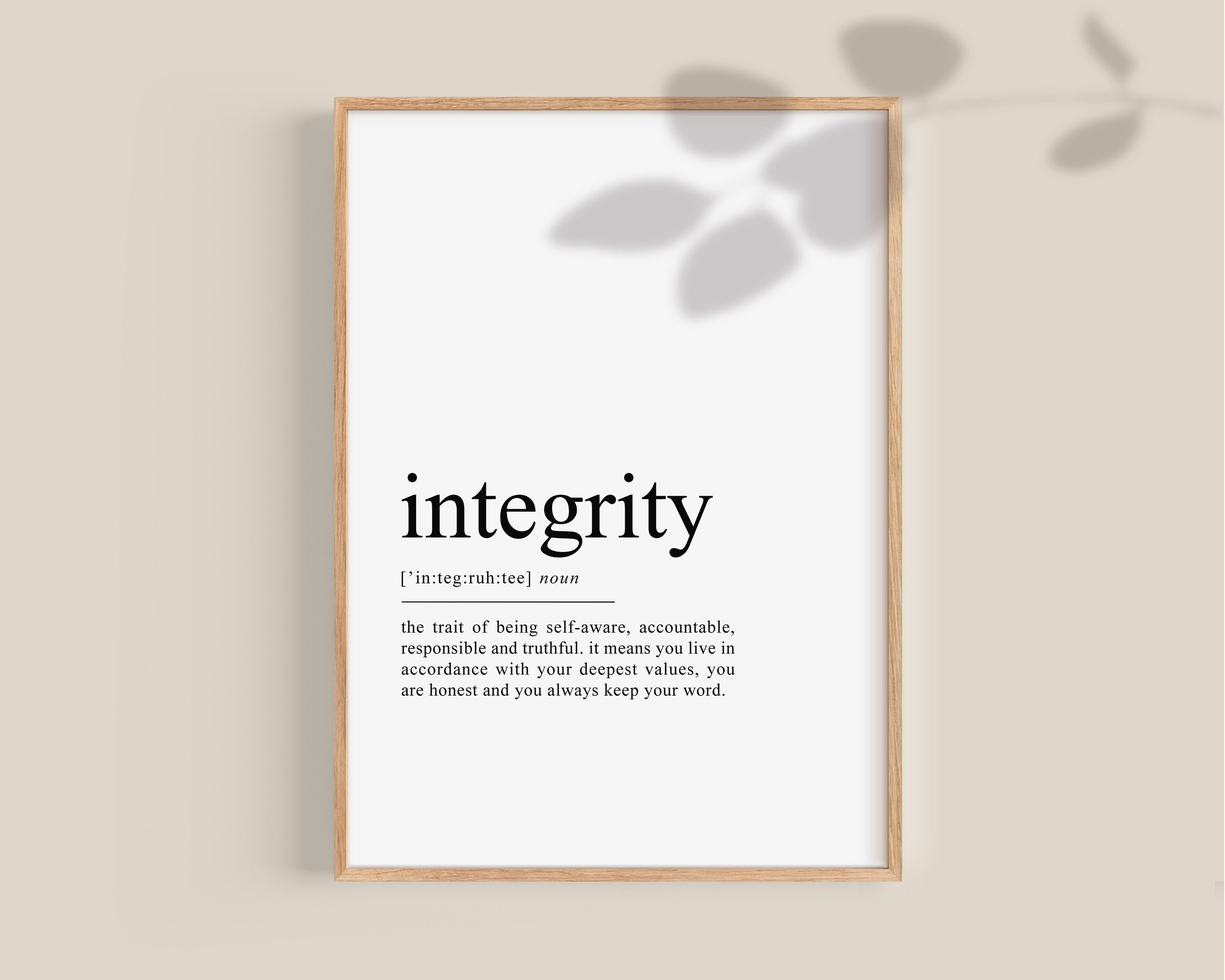 Integrity Poster For Kids