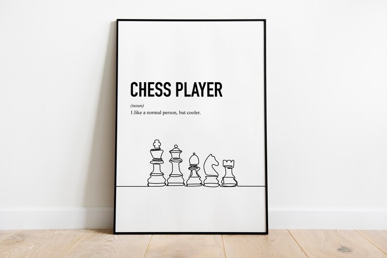 Chess Decor, Chess Poster, Chess Print, Chess Art, Chess Gift, Chess ...