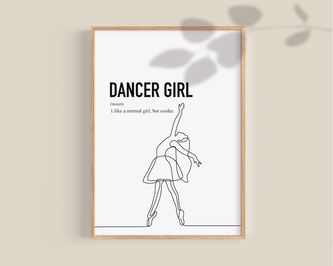 Ballet Dancer Print, Love Dancing Teen Girl Room Decor, Dance Digital ...