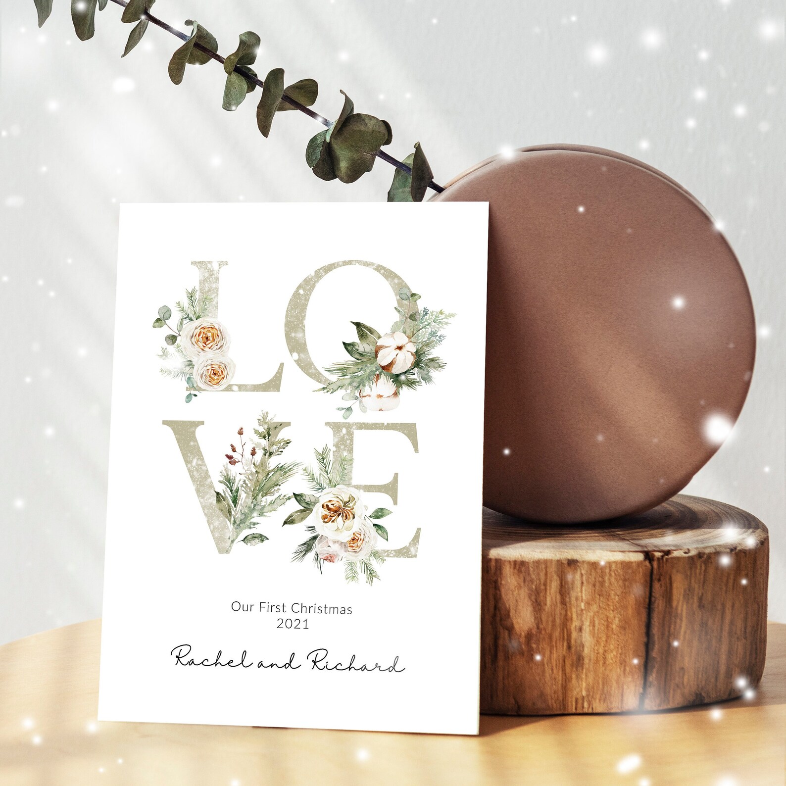 Personalised First Christmas Printable, First Christmas Gift, Holiday ...