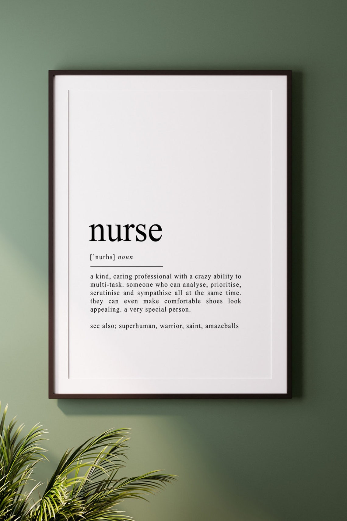 Nurse Definition Print, Nurse Poster, Nurse Gift, Nurse Birthday Gift ...