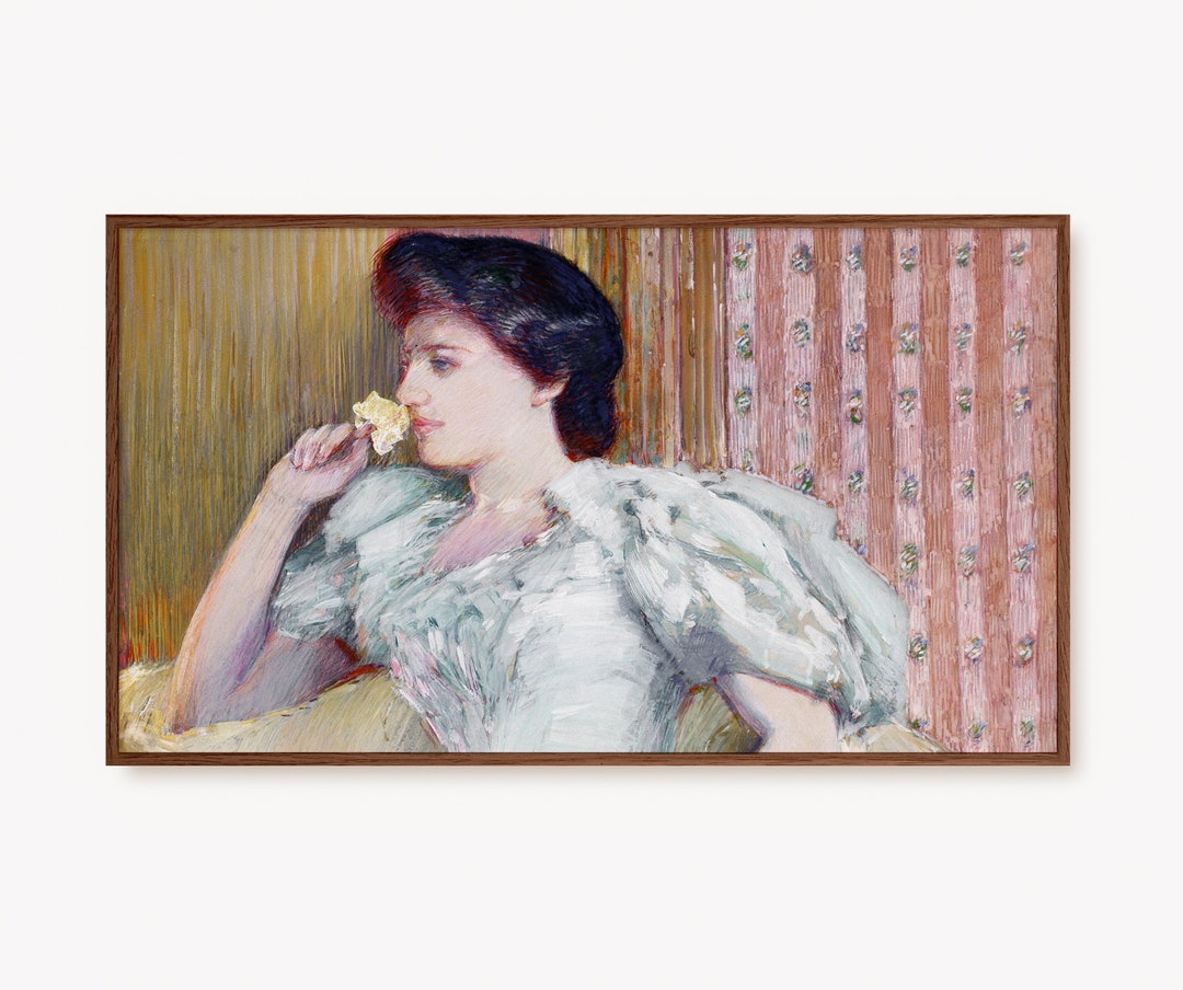 Antique Painting Samsung Frame TV Art Vintage Woman Artwork for Smart ...