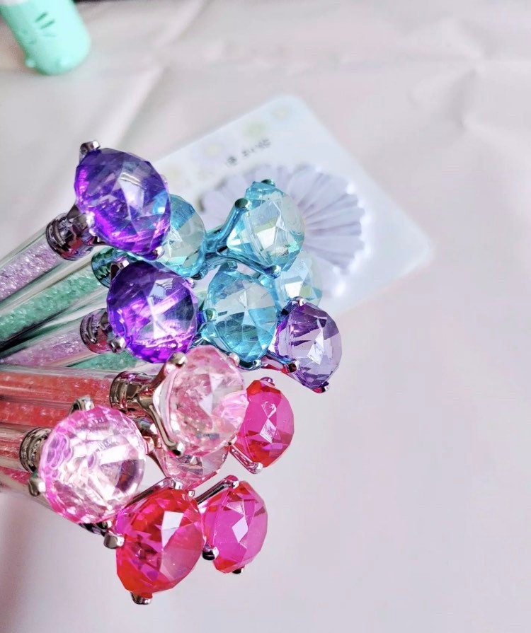 Colored Diamond Top Pen With Crystals. - Etsy