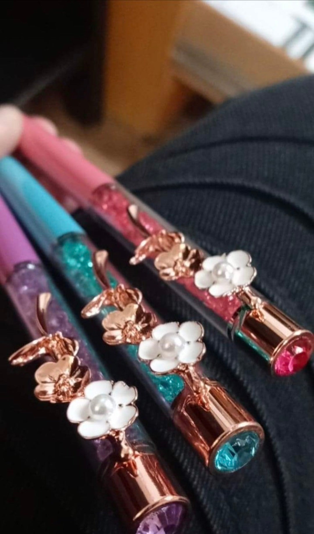 Flower Pen With Crystals. - Etsy