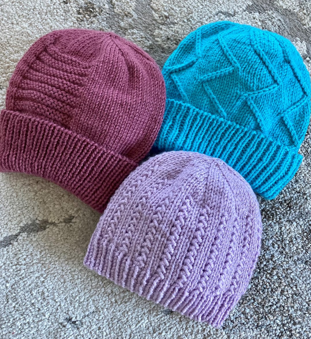 KNITTING PATTERN top Down Hats for the Whole Family / in French top ...