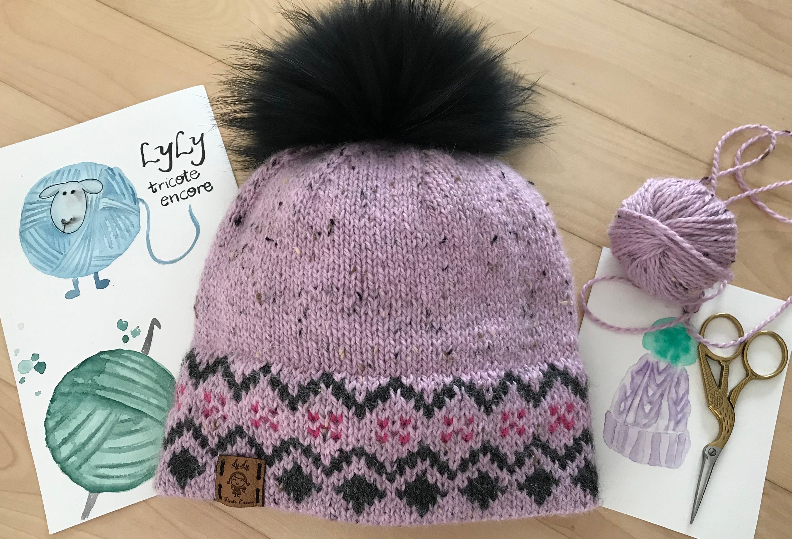 PATRON TRICOT-Tuque Lyson à rebord double/En français - Etsy Canada