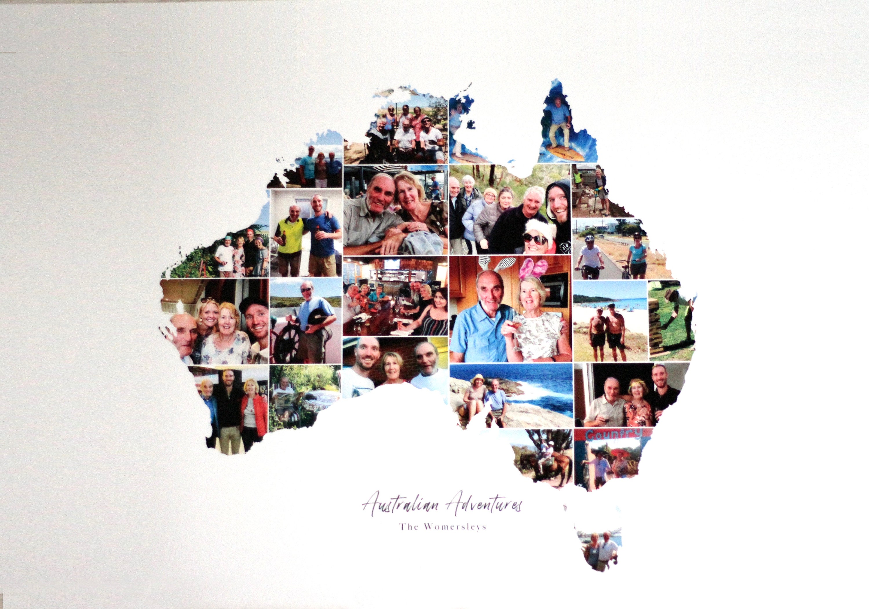 Personalised Australia Map With Photos| Personalised Map| Photo Map ...