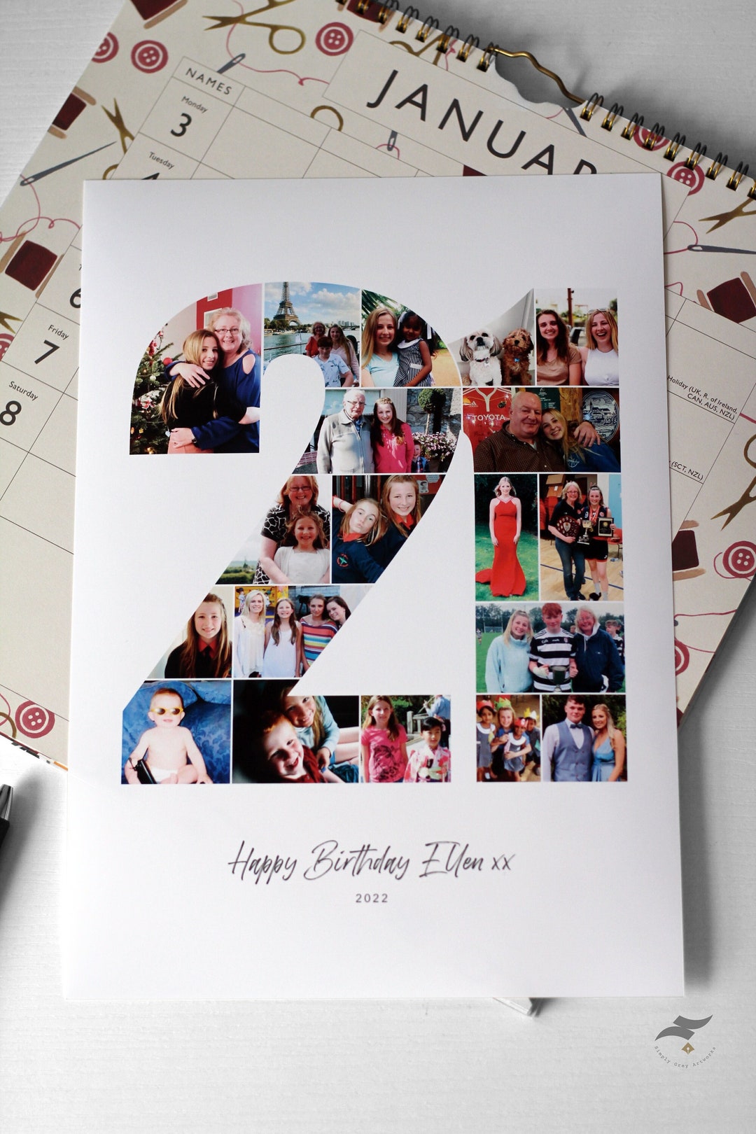 Personalised Numbered Birthday Print Personalised Numbers - Etsy