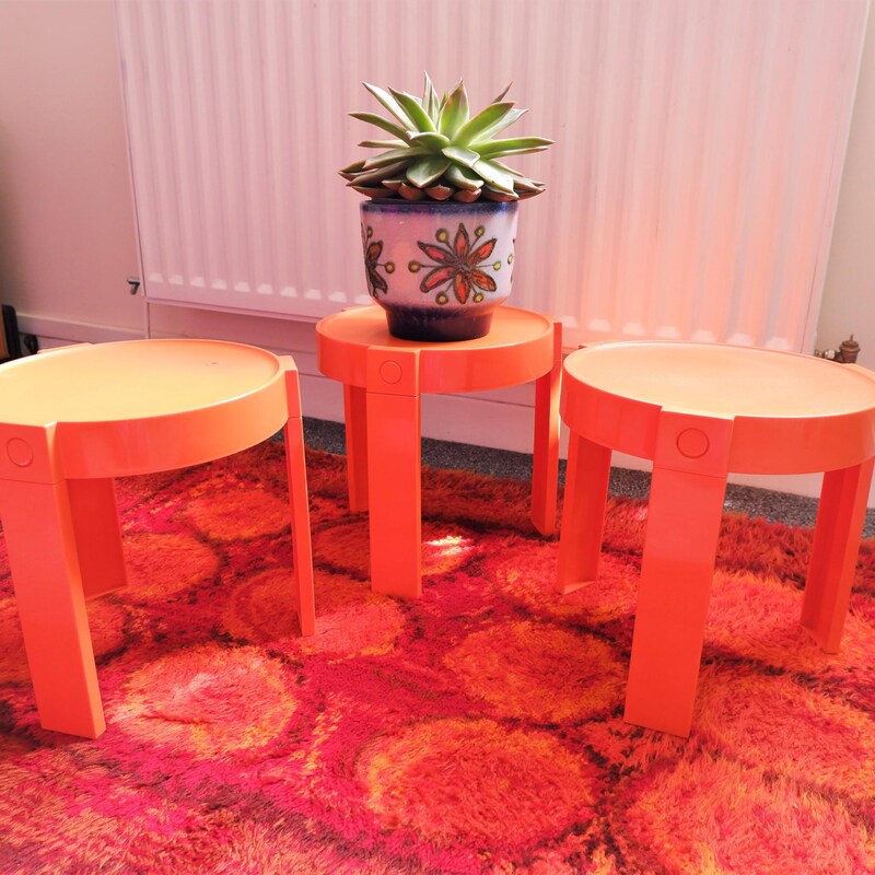 Orange Side Table - Etsy