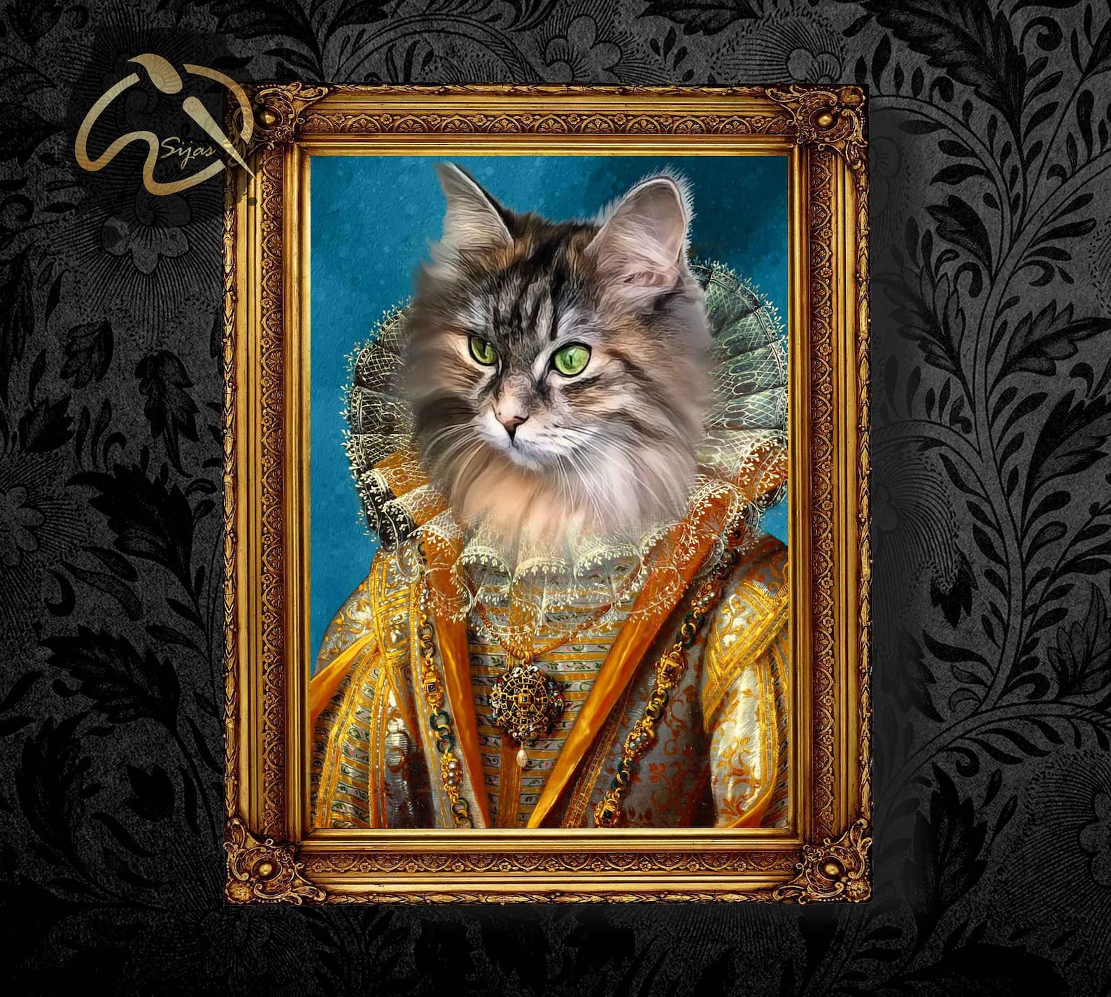 Custom Royal Pet Portrait Queen Costume. Pet Queen Dress . | Etsy
