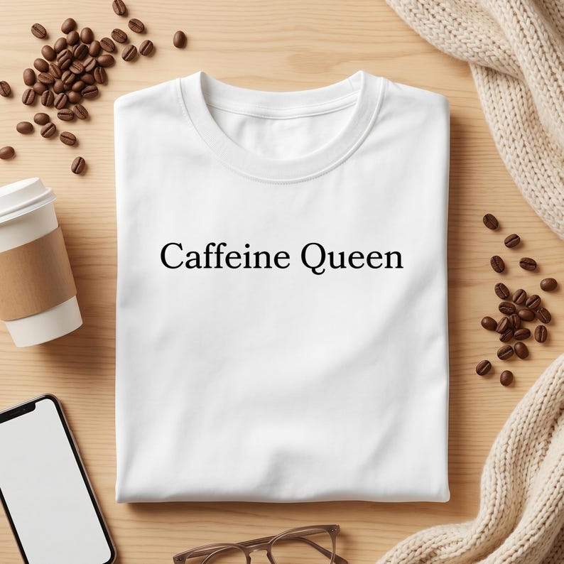 Caffeine Queen Shirt | Coffee Lover Tee, Funny Quote Gift - Etsy