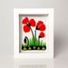Red Poppies Wall Decor Ornament, Handmade Fused Glass, Best Gift Idea ...
