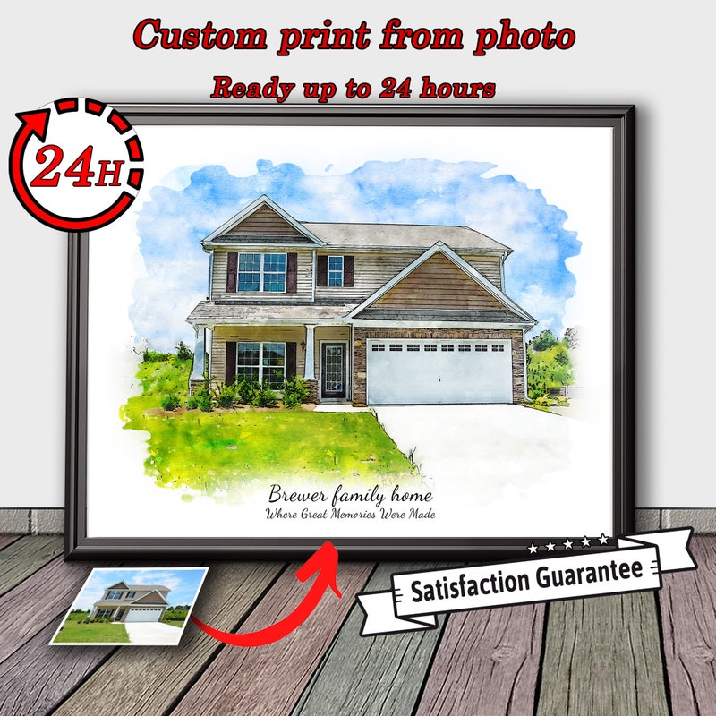 Custom House Portrait - Etsy