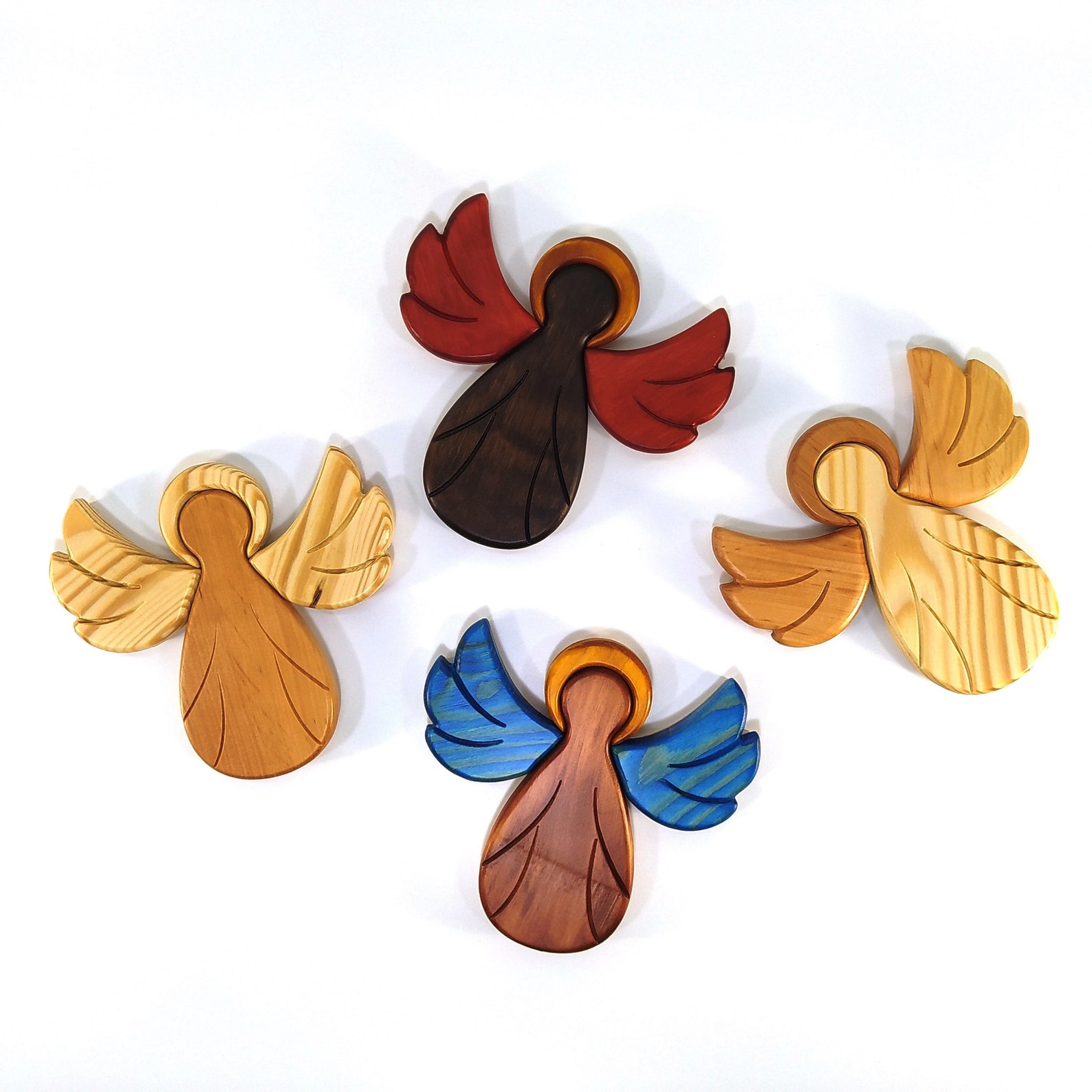 Wood Angel Can Be a Nice Christmas Gift. Intarsia Home Decor - Etsy