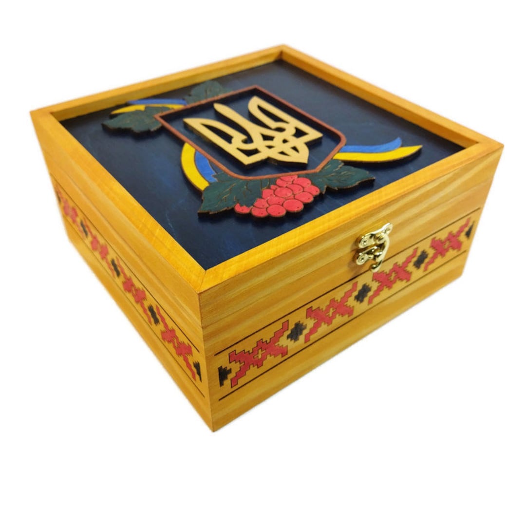 Ukrainian Souvenir Box. Wooden Box for Fans Ukraine. Ukraine Gifts ...
