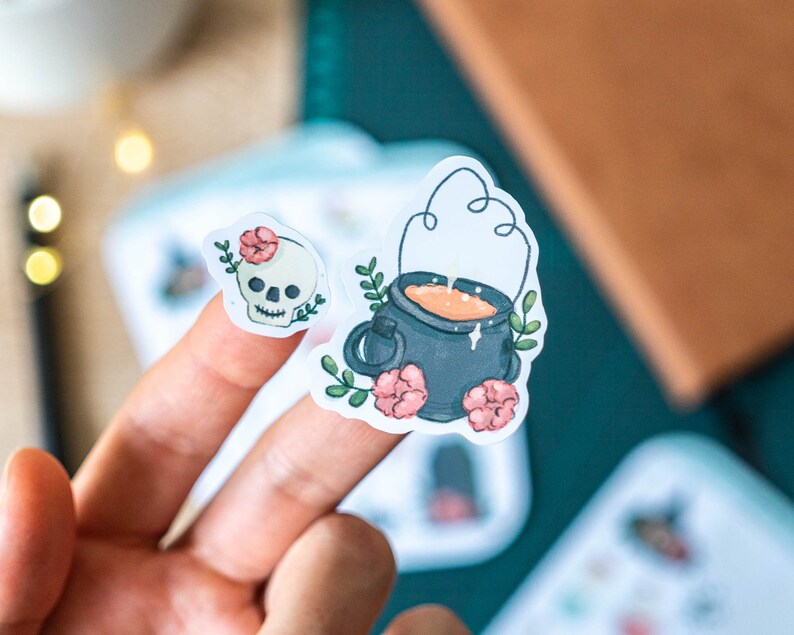 Witchy Printable Stickers Witch Digital Stickers Goodnotes | Etsy