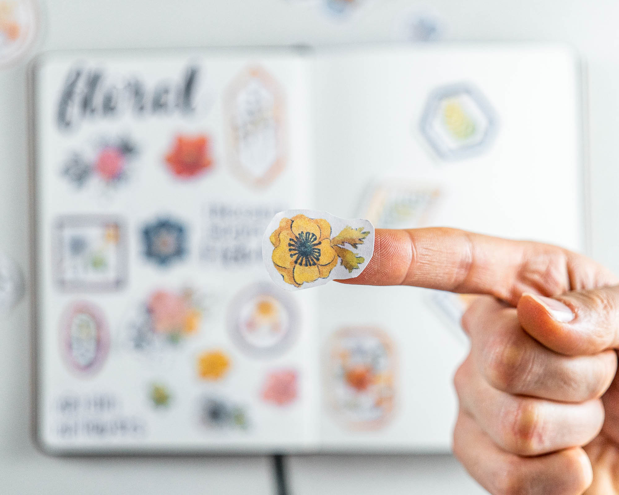 Floral Printable Stickers Flower Digital Stickers | Etsy