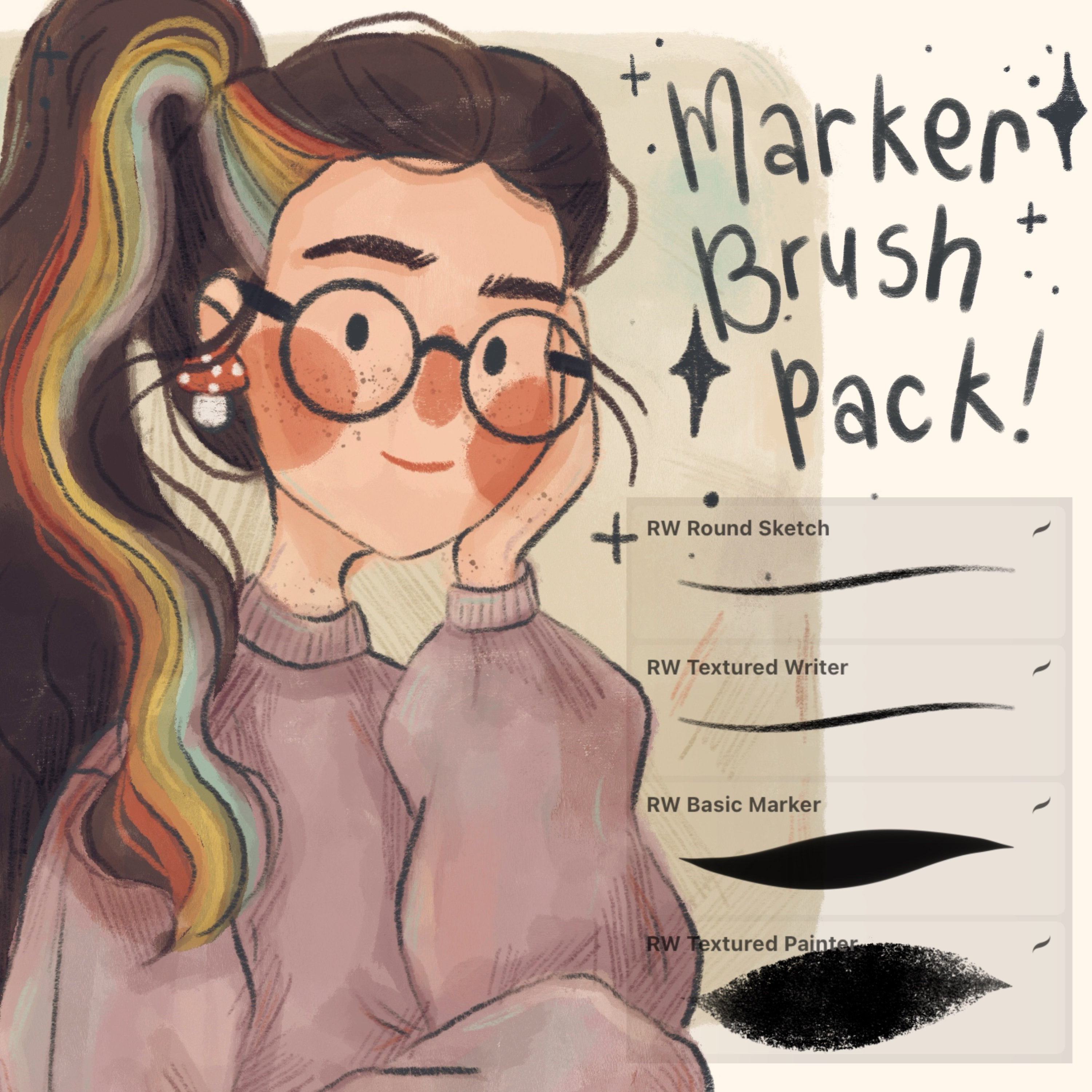 Marker Brush Pack | Custom Procreate Brushes | Digital Brushes - Etsy