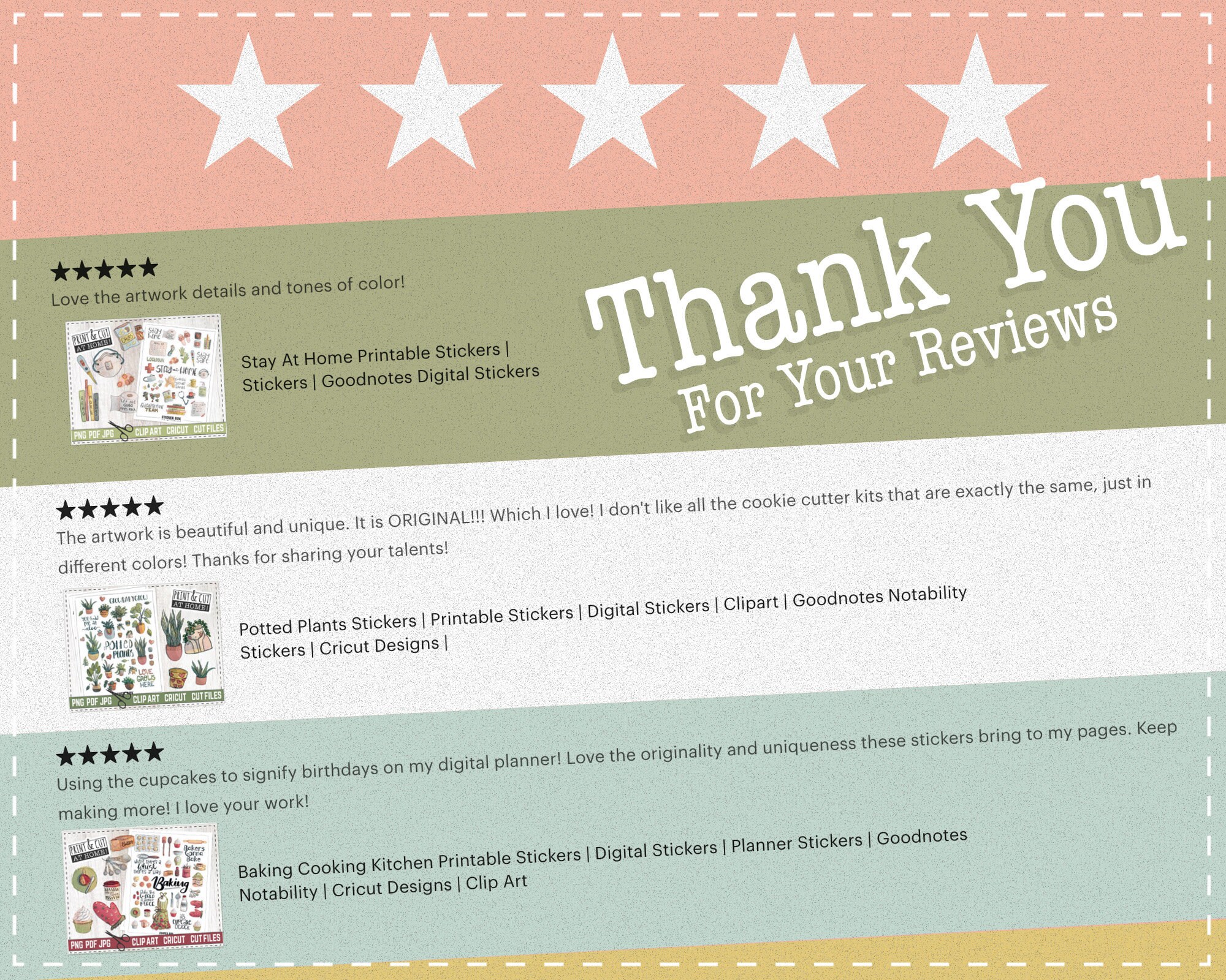 Assorted Goodnotes Stickers | Digital Stickers | Printable Sticker ...