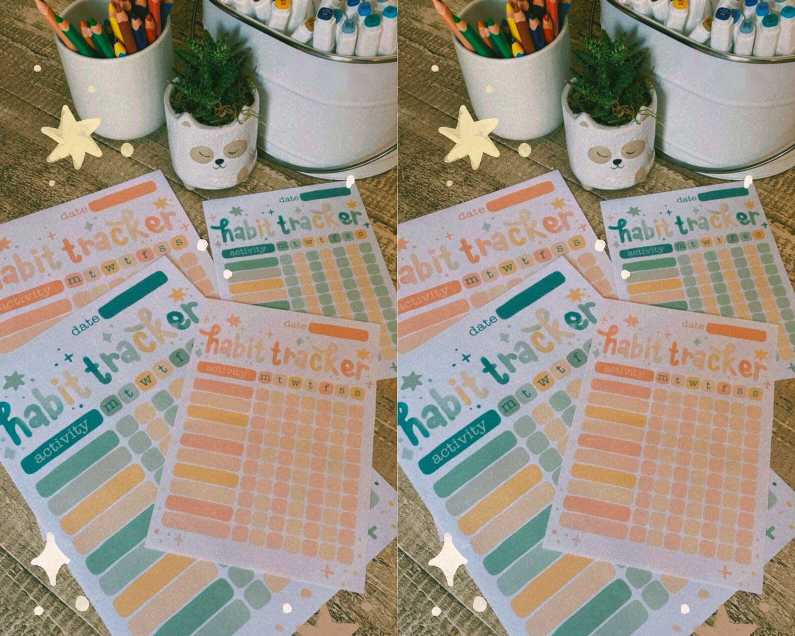 Daily Habit Tracker Planner Printable Weekly Habit Tracker Habit ...