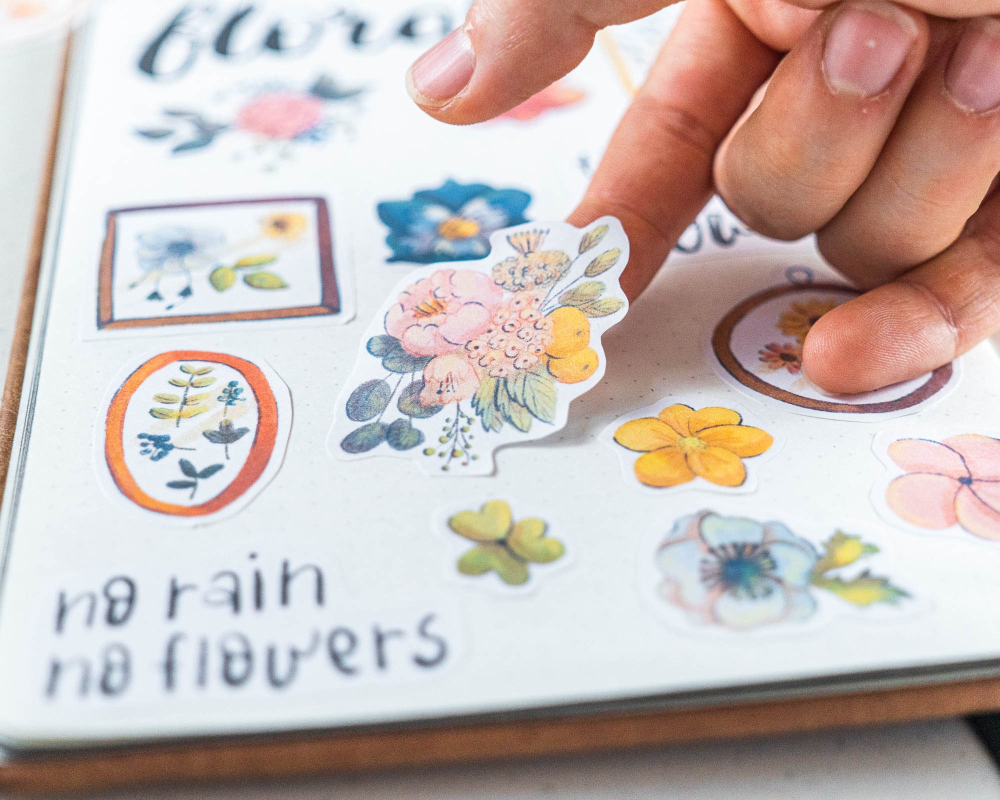 Floral Printable Stickers Flower Digital Stickers | Etsy