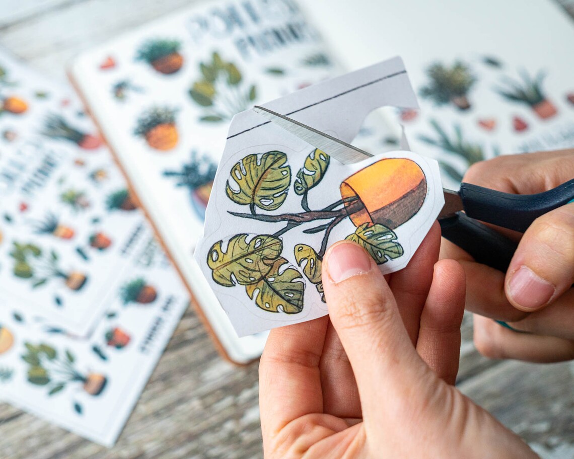 Potted Plants Stickers Printable Stickers Digital Stickers - Etsy