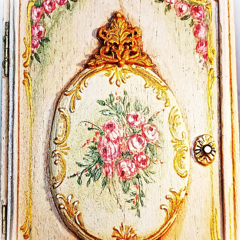 Handmade Rococo Dollhouse Wardrobe – 1:12 Scale Miniature Armoire - Etsy