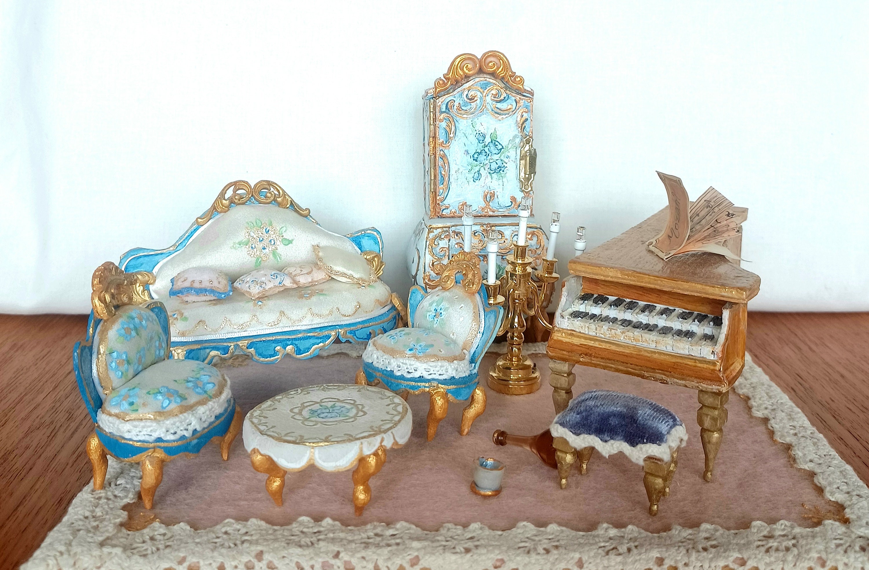 Exclusive Handcrafted Rococo Music Salon Model 1:24 Scale - Etsy