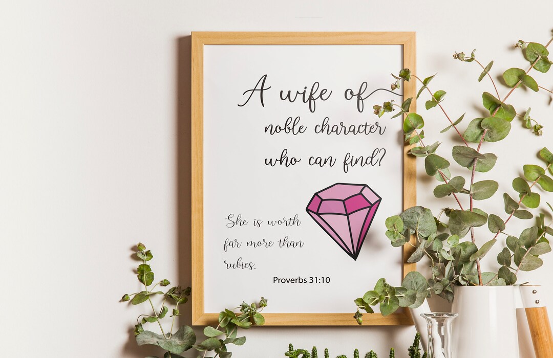 Good Wife Proverbs 31 Printable Wall Art/bible Art Poster/christian Art ...