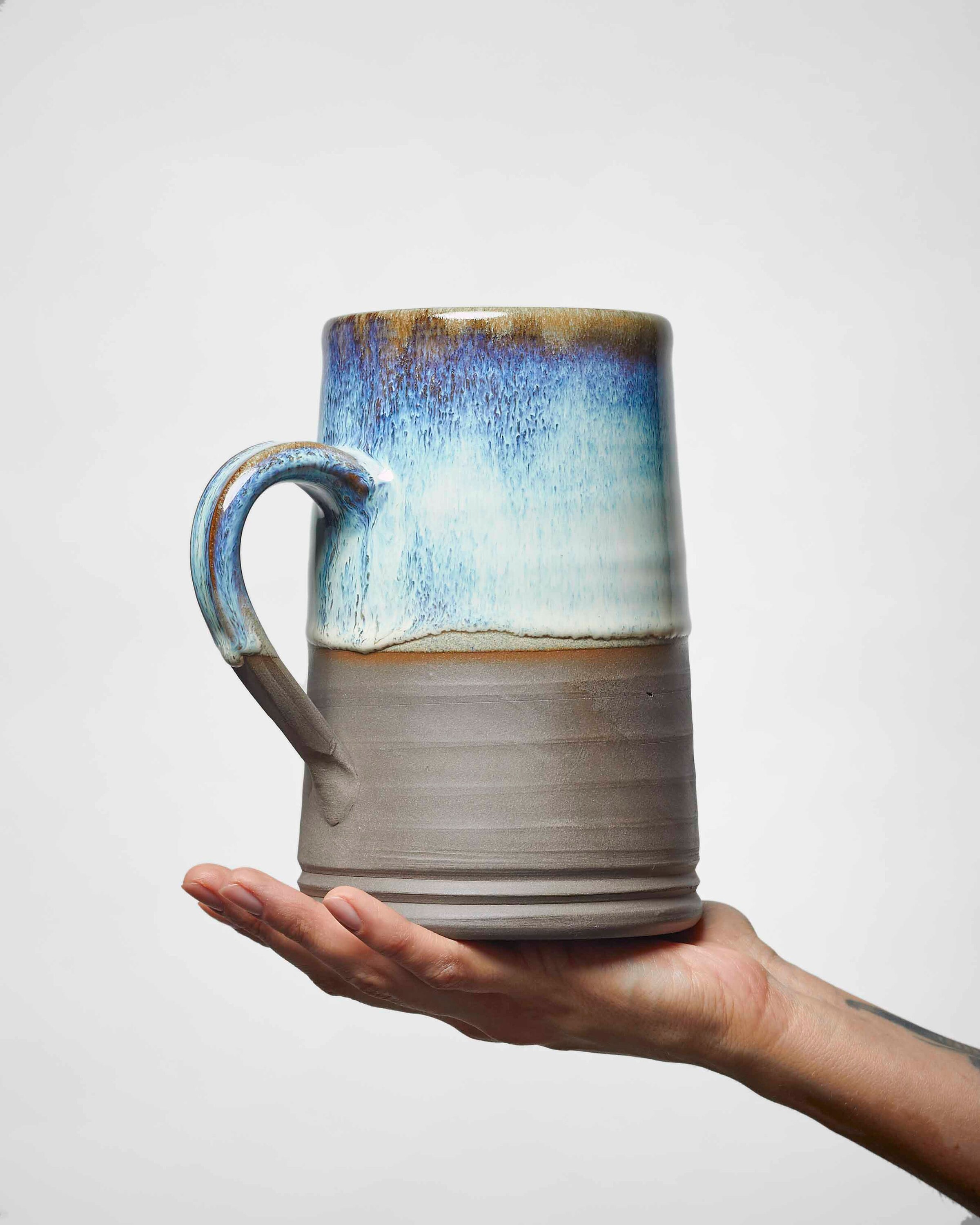 Tasha X-large Beer Mug Pottery a Liter Beer Mug Bierkrug | Etsy