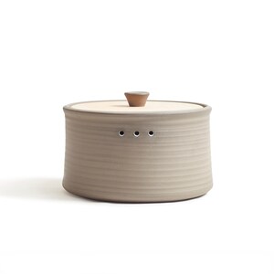Handmade Bread Pot With Wooden Lid - 3 Sizes | Ceramic Bread Box ...