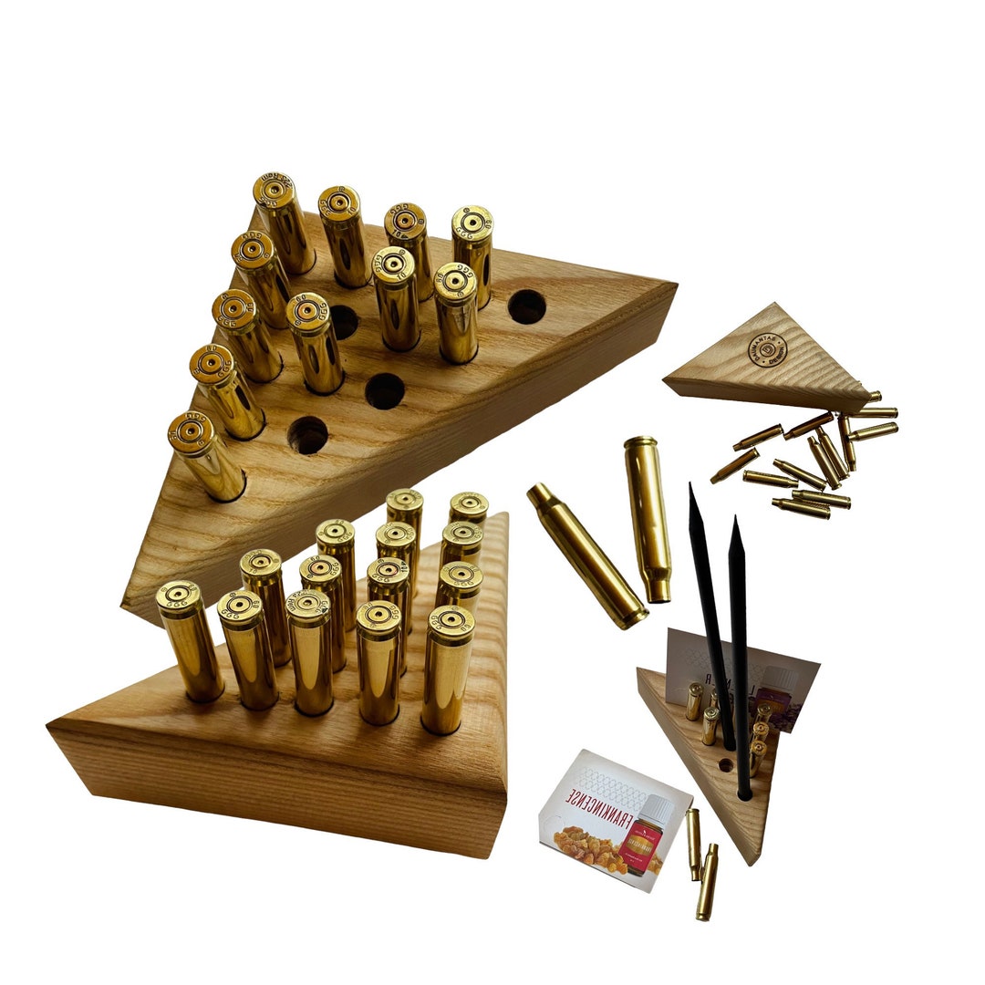 Wooden Triangle With Brass Bullet Pegs-triangle Peg Solitaire Game ...