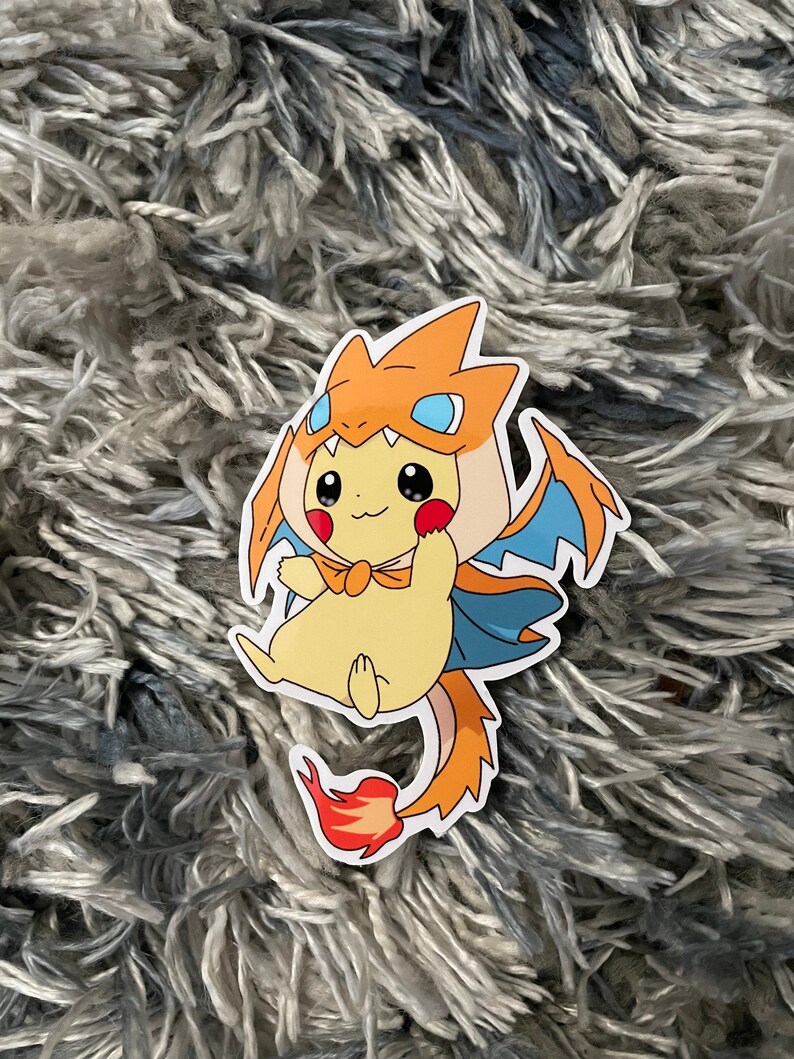 Pikachu Charizard Vinyl Sticker : - Etsy