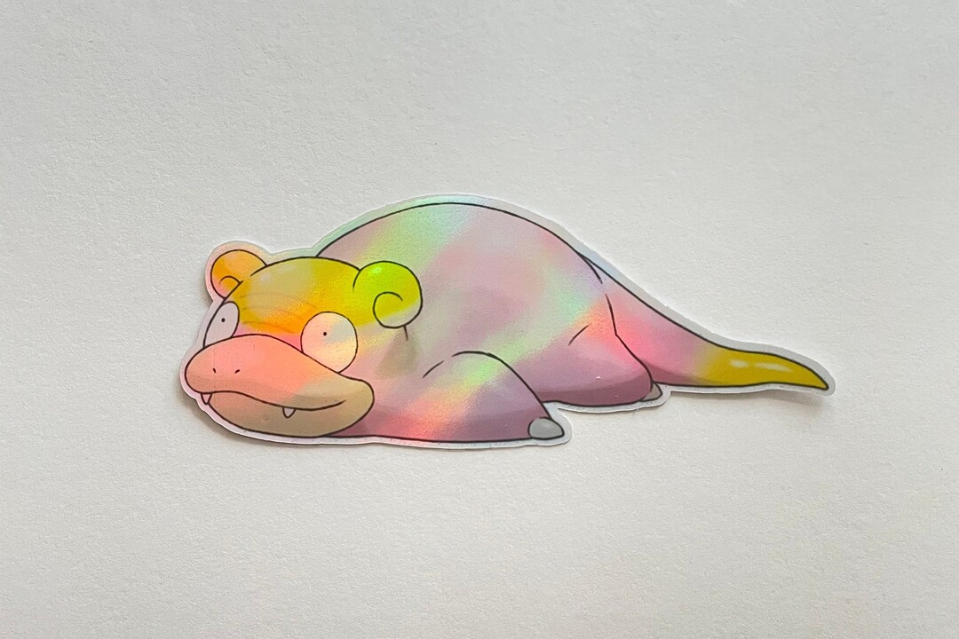 Holographic Galarian Slowpoke Vinyl Sticker : - Etsy