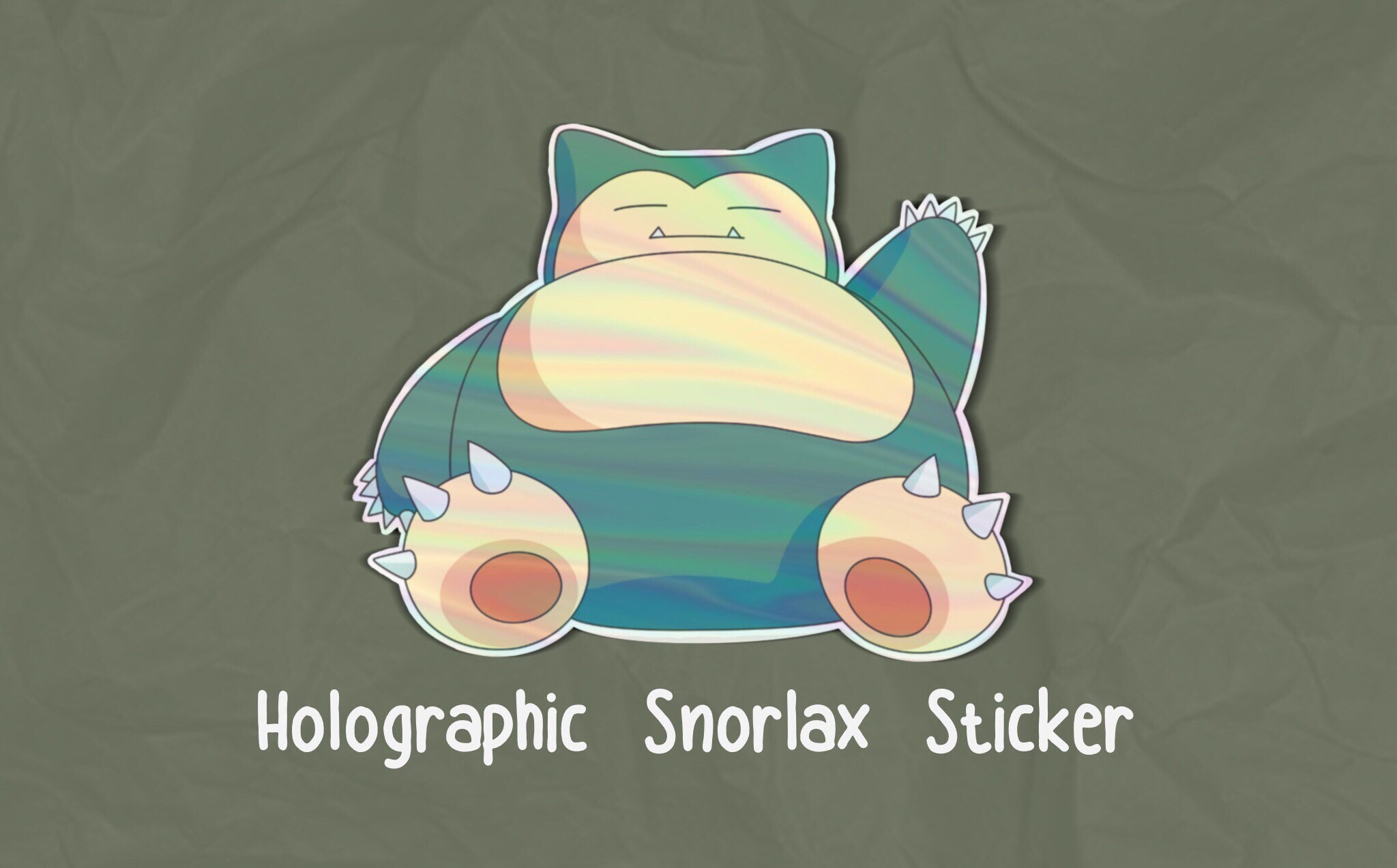 Snorlax Holographic Vinyl Sticker : | Etsy