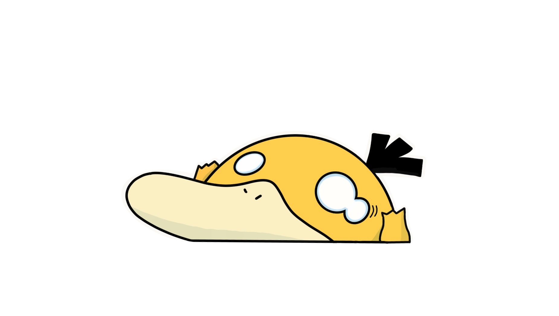 Confused Psyduck Peeker Vinyl Sticker :0 - Etsy UK