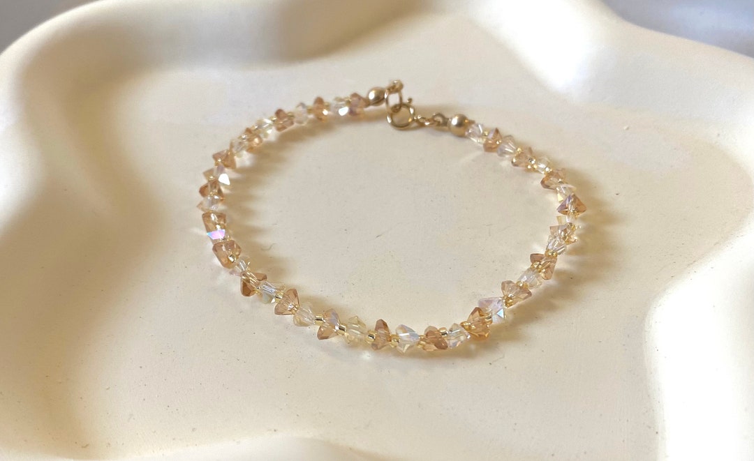 Crystal Gold Filled Bracelets | Crystal Bracelet | Beaded Bracelets ...