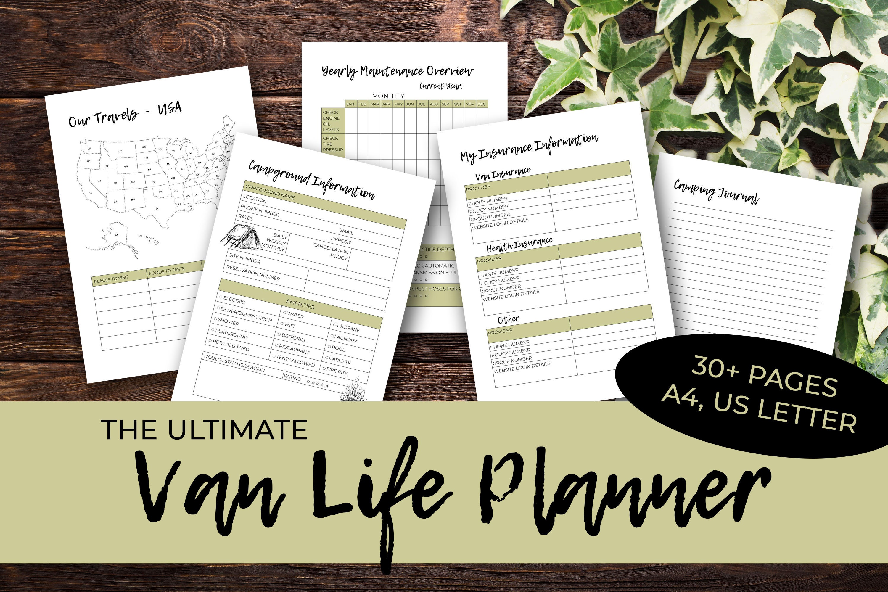 The Ultimate Van Life Planner, 30+ Pages | Printable Instant Download ...