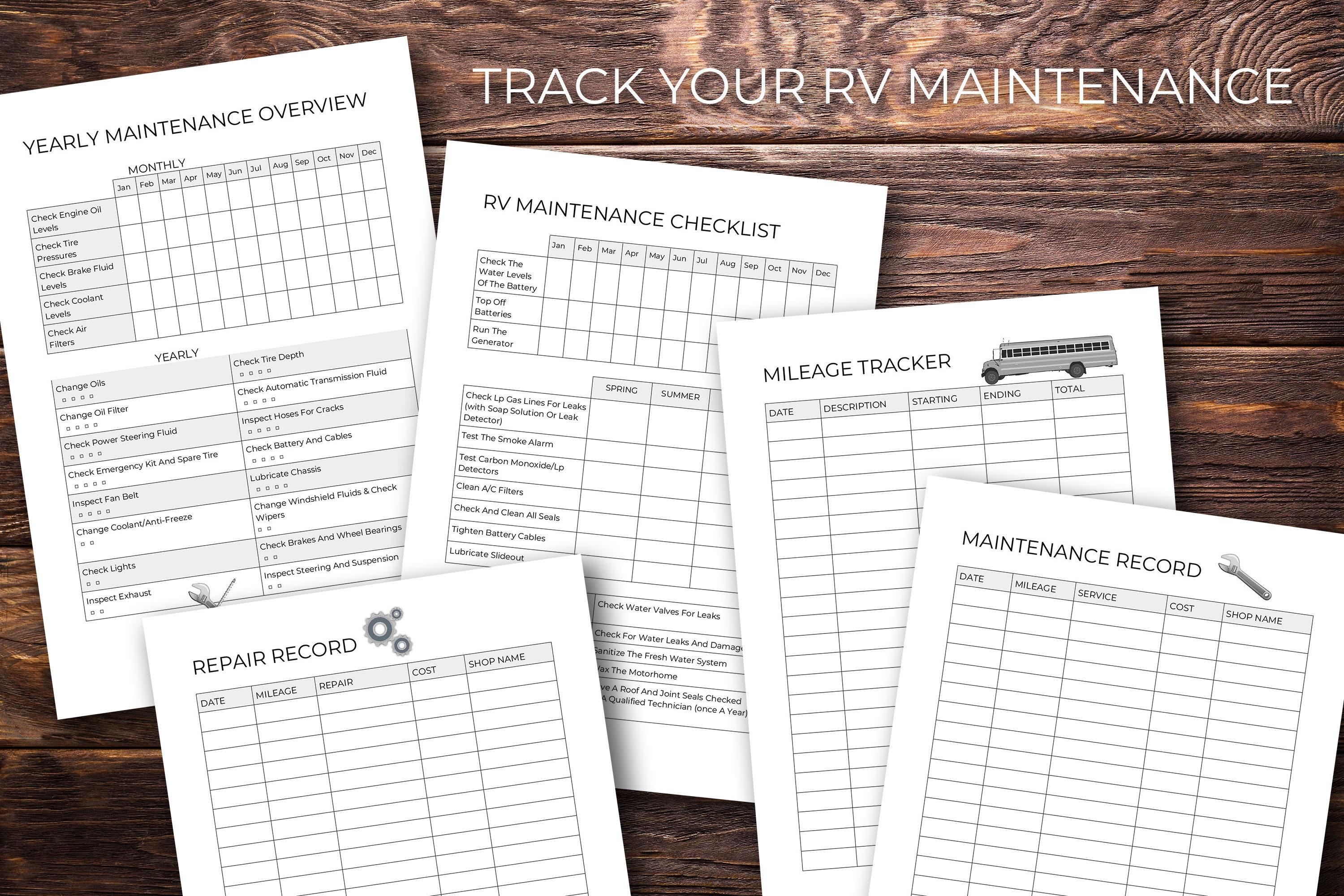 34 Pages | the Ultimate RV Life Planner | Printable Instant Download RV ...
